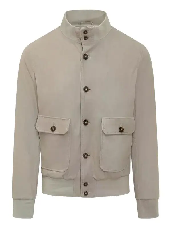 BARBA NAPOLI Button-up Patch-pocket Jacket - Neutrals