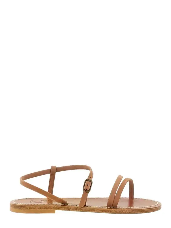 K.JACQUES Strappy Leather Sandals - Neutrals