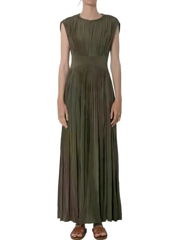 Zimmermann Luna Pleated Maxi Dress - Green