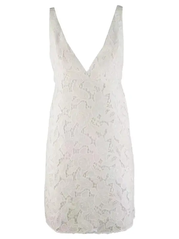 Michael Kors Floral-lace V-neck Dress - White