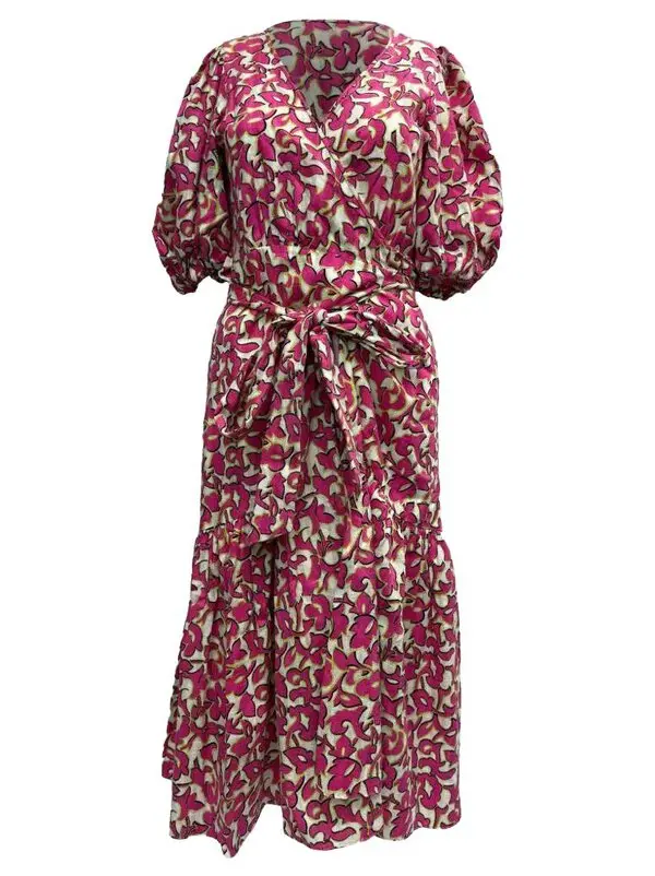 Diane Von Furstenberg Elektra Printed Wrap Dress - Pink