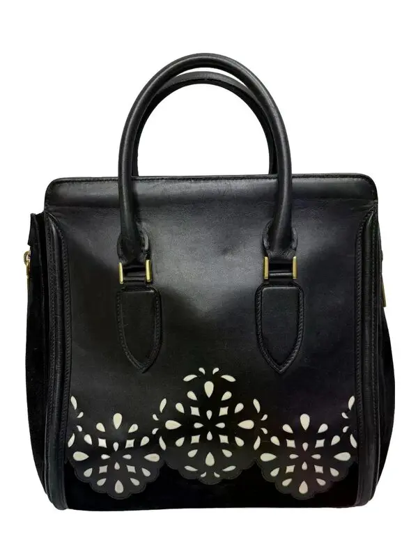 Alexander McQueen Heroine Laser-cut Tote Bag - Black