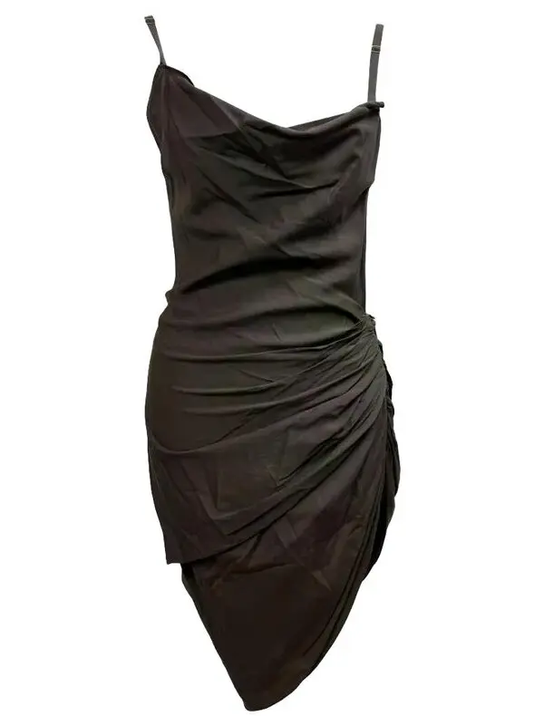 Jacquemus La Montagne Draped Mini Dress - Brown
