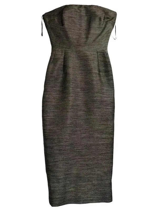 Victoria Beckham Strapless Midi Dress - Black