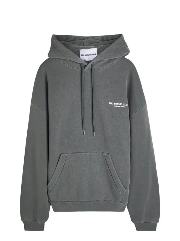 MKI MIYUKI ZOKU Hooded Cotton-blend Sweatshirt - Black