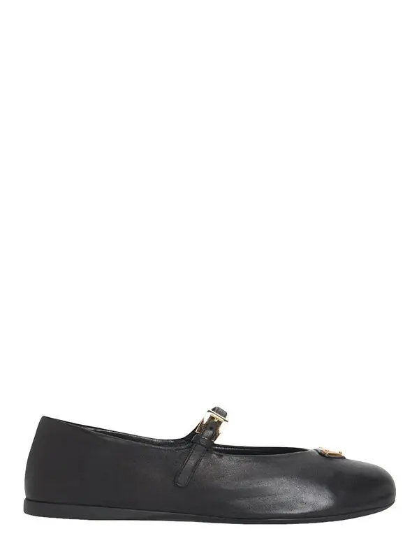 Prada Nappa Leather Ballerinas - Black