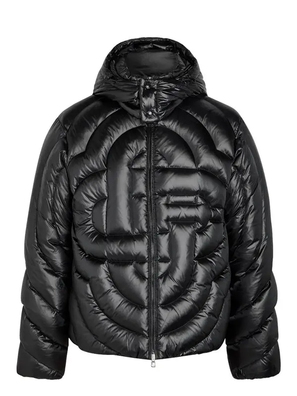 Casablanca Monogram Quilted Shell Jacket - Black