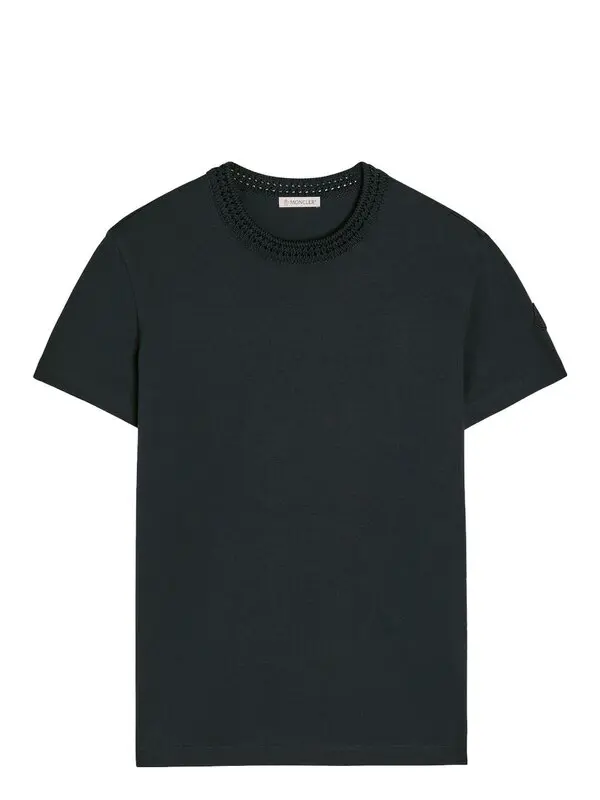 Moncler Logo-appliquéd Cotton T-shirt - Navy