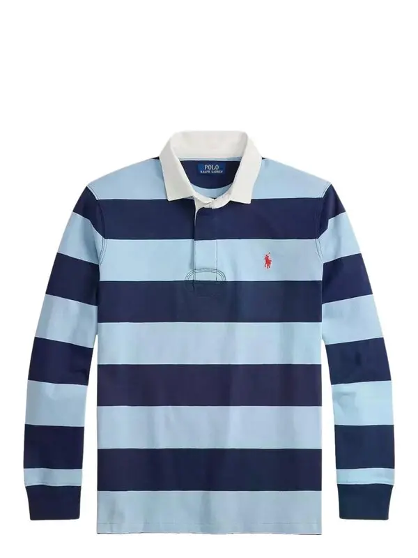 Polo Ralph Lauren Striped Long-sleeve Rugby Polo Shirt - Blue
