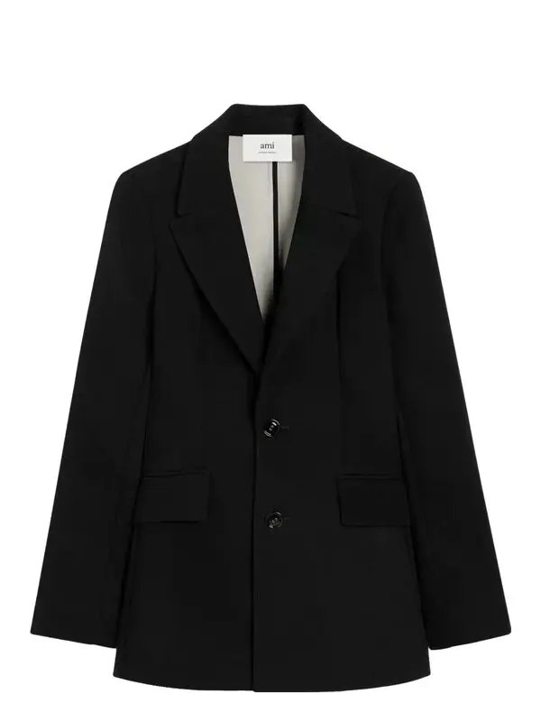 AMI Paris Single-breasted Blazer - Black