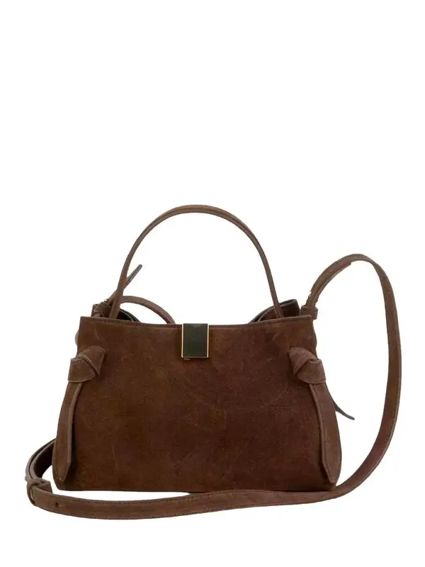 Yuzefi Mini Gyoza Suede Tote - Brown