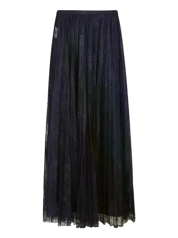 Alberta Ferretti Lace Pleated Skirt - Blue
