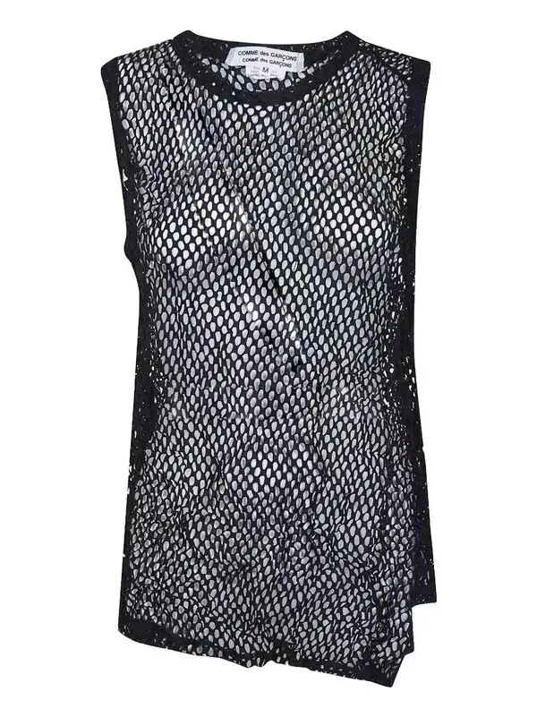 Comme Des Garçons Mesh Asymmetric Top - Black