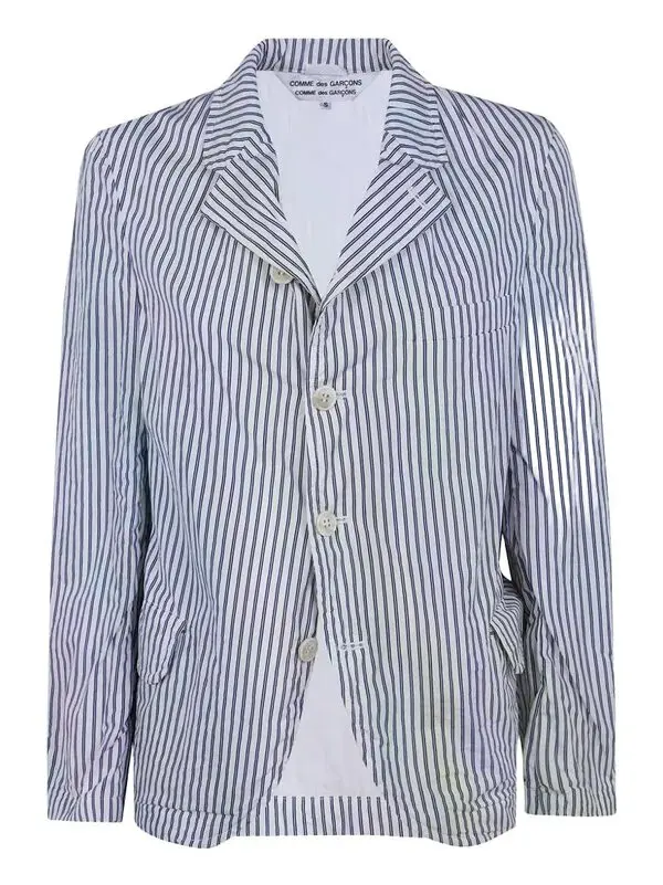 Comme Des Garçons Striped Blazer - White