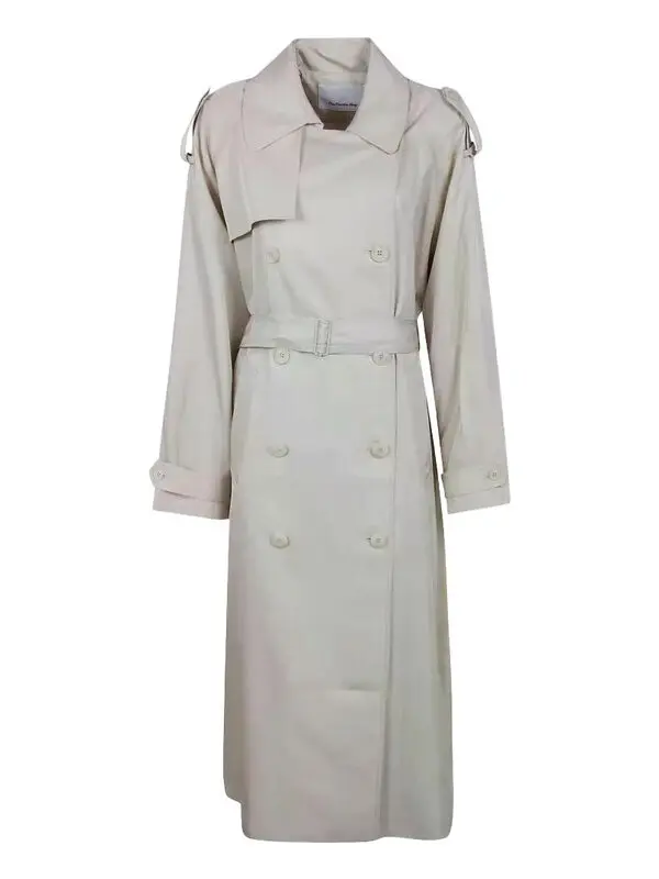 THE FRANKIE SHOP Double-breasted Belted Trench Coat - Neutrals