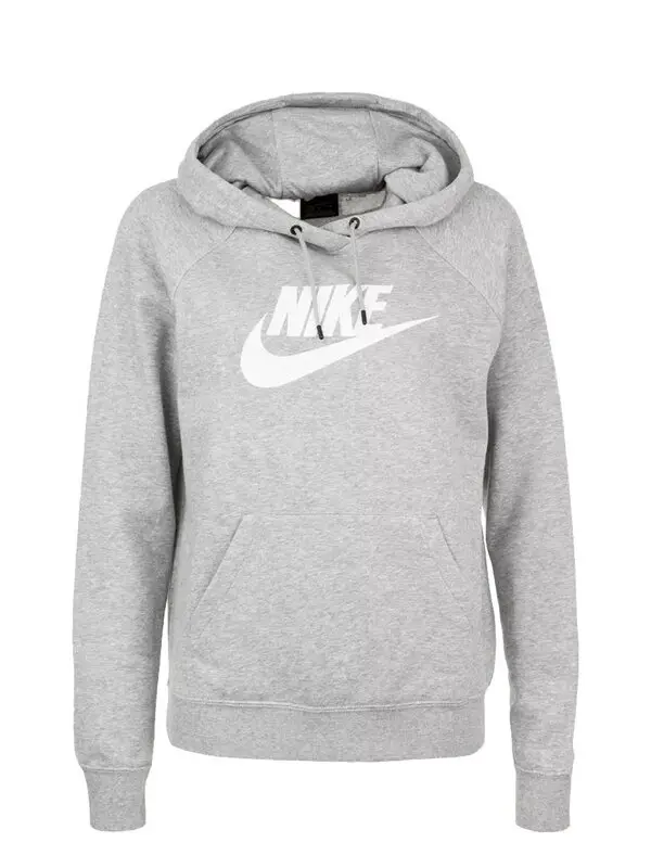 Nike Logo-print Drawstring Hoodie - Grey