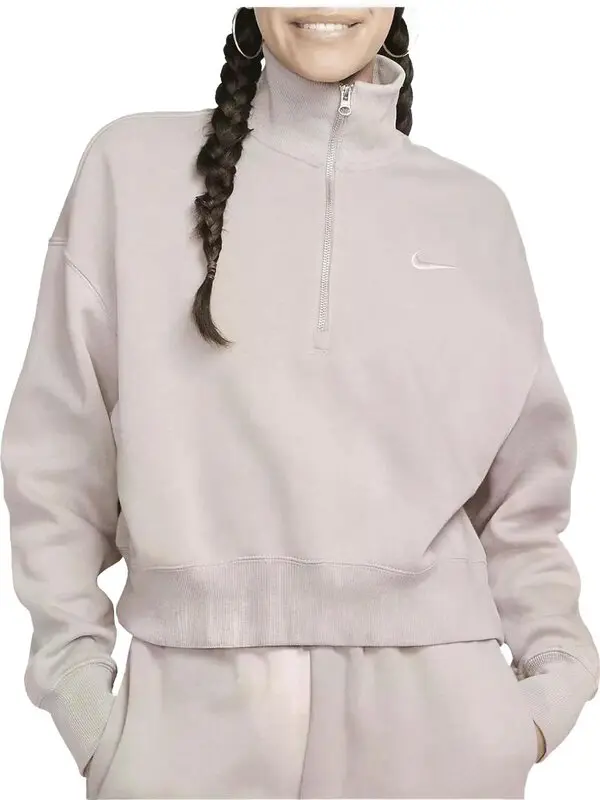 Nike Phoenix Fleece Half-zip Sweater - Neutrals