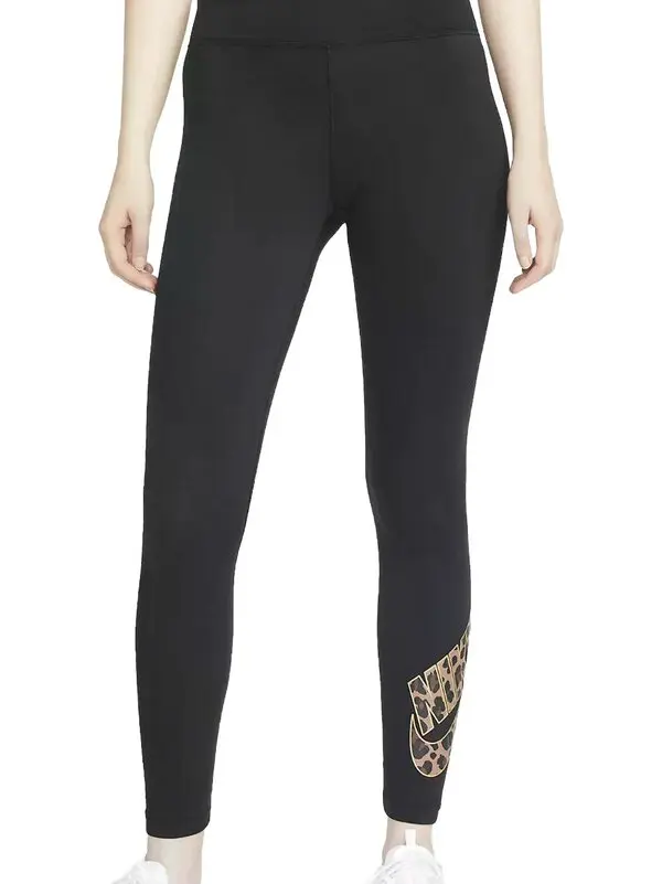 Nike Logo-print Leggings - Black