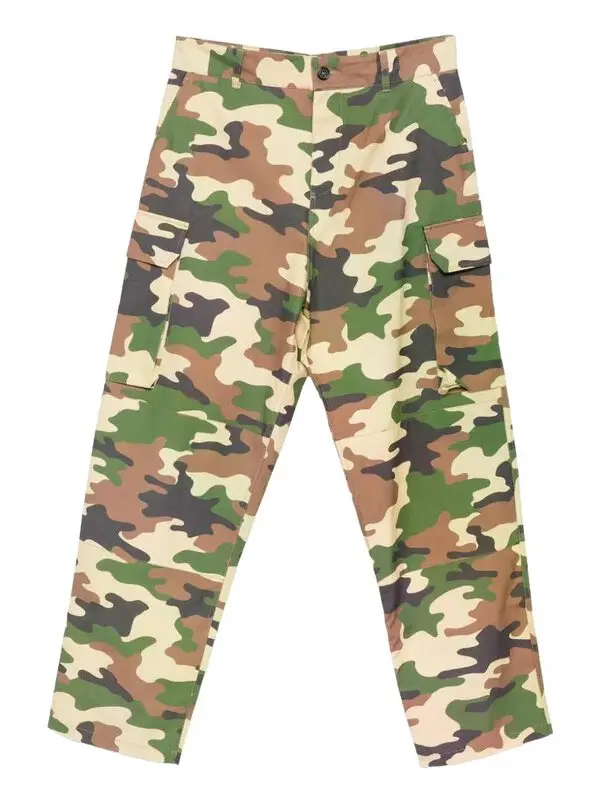 JW Anderson Camouflage-print Cargo Trousers - Green