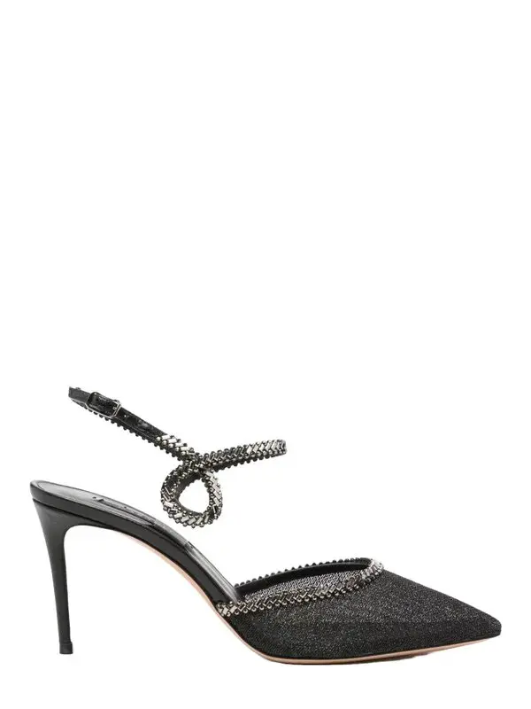 Casadei Josephine Crystal-embellished Sandals - Black