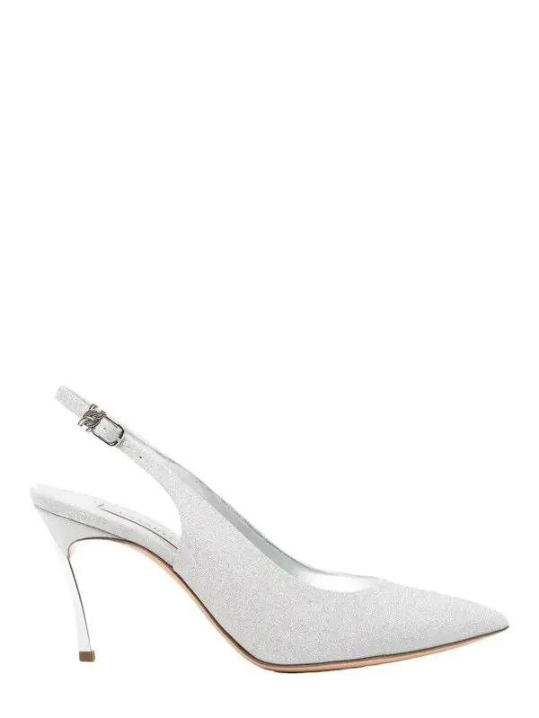 Casadei Solar Blade Glitter-effect Sandals - Silver