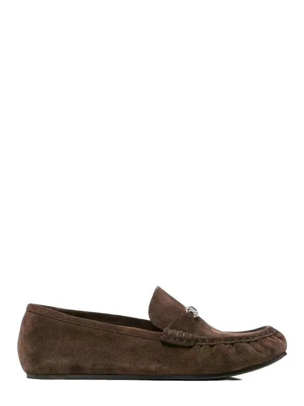 Casadei C-chain Suede Loafers - Brown