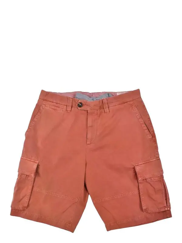 Brunello Cucinelli Cargo-pockets Shorts - Orange