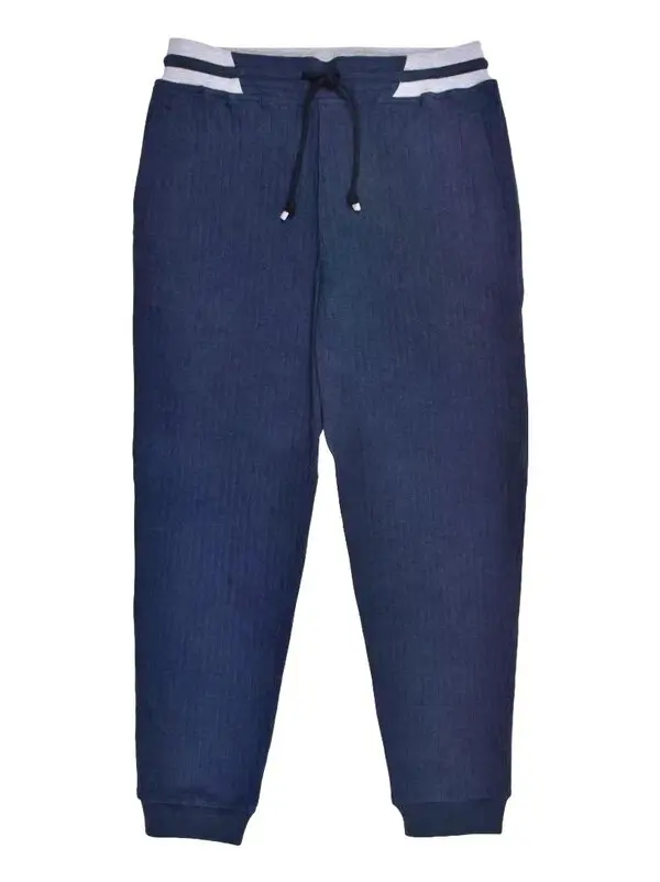 Brunello Cucinelli Ribbed-knit Track Pants - Blue