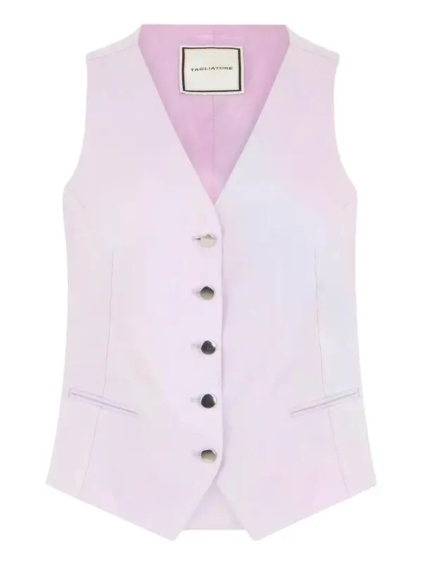 Tagliatore Button-up Waistcoat - Purple