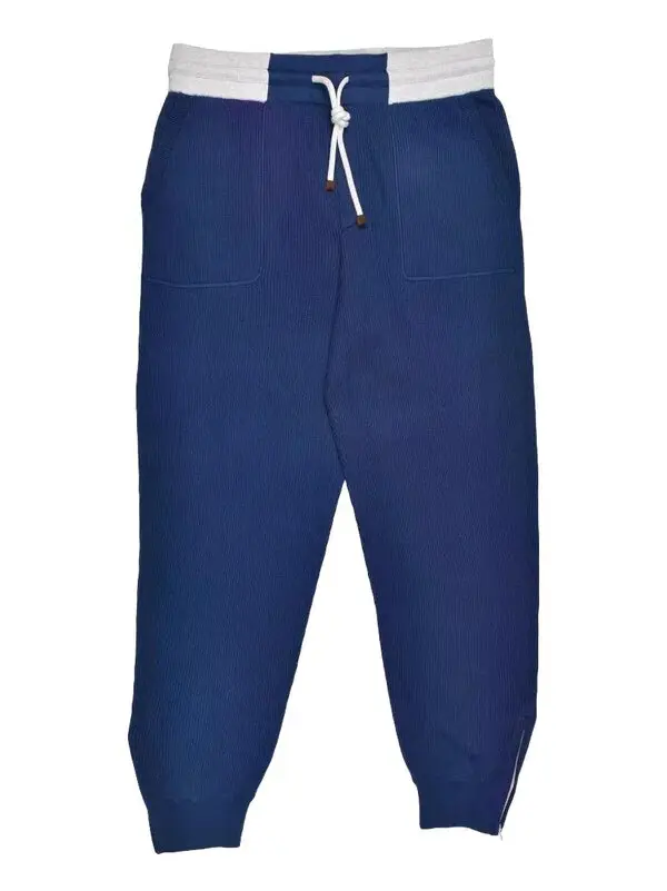 Brunello Cucinelli Drawstring-waist Track Pants - Blue