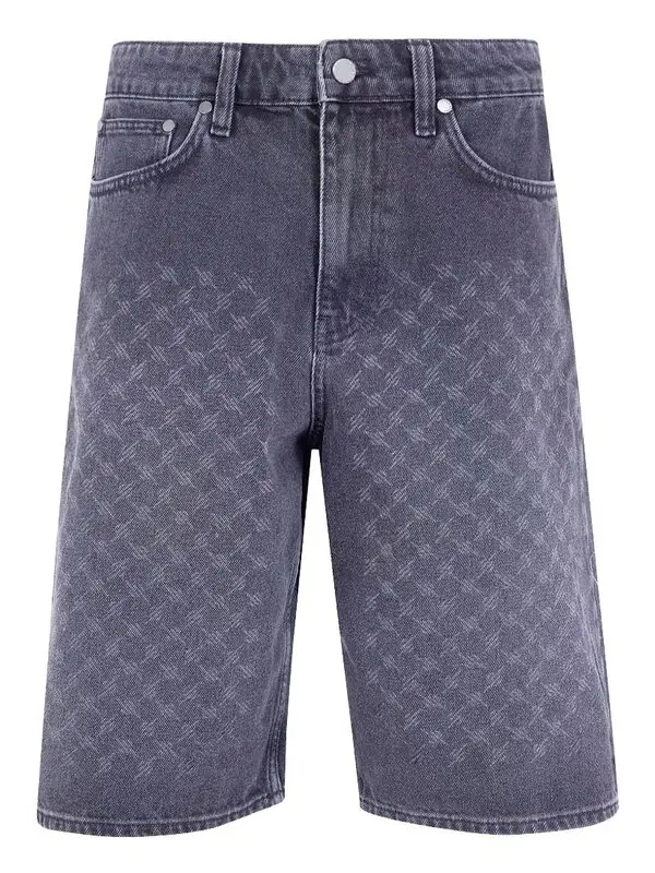 DAILY PAPER Monogram Denim Shorts - Black