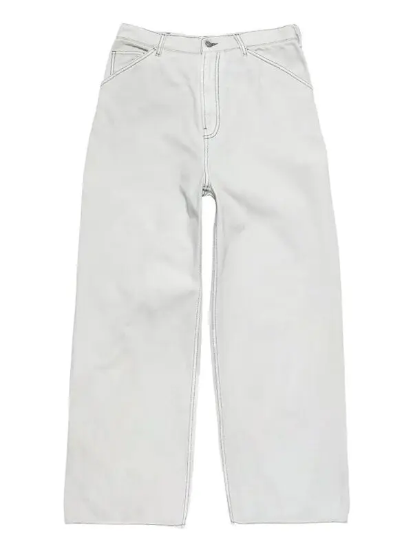 Acne Studios Bow-embroidered Trousers - White