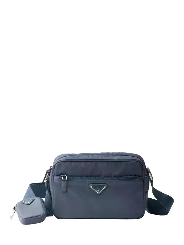 Prada Re-nylon Crossbody Bag With Detachable Pouch - Blue