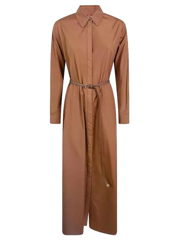 Max Mara Belted Shirt Dress - Brown