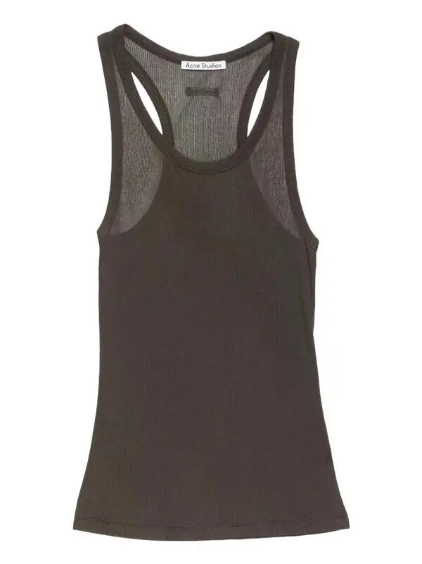 Acne Studios Ribbed-knit Tank Top - Brown