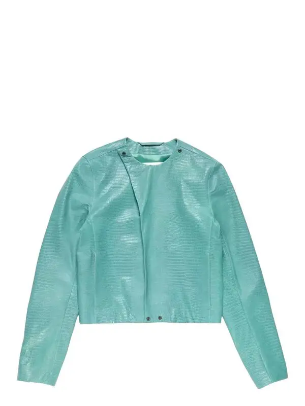 Acne Studios Zip-up Leather Jacket - Blue
