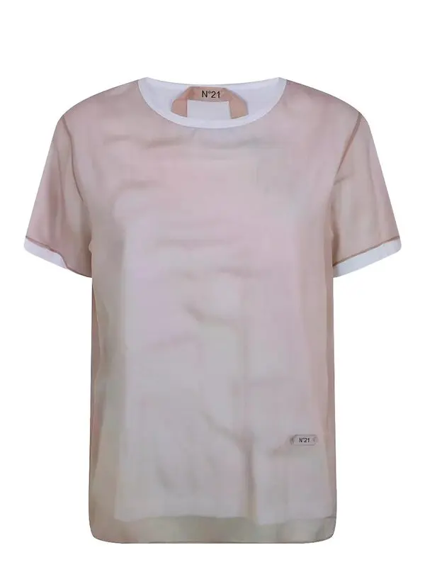 N°21 Sheer T-shirt - Neutrals