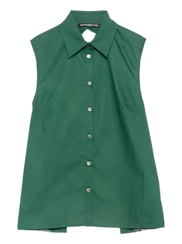 DEPARTMENT 5 Cut-out Sleeveless Shirt - Green
