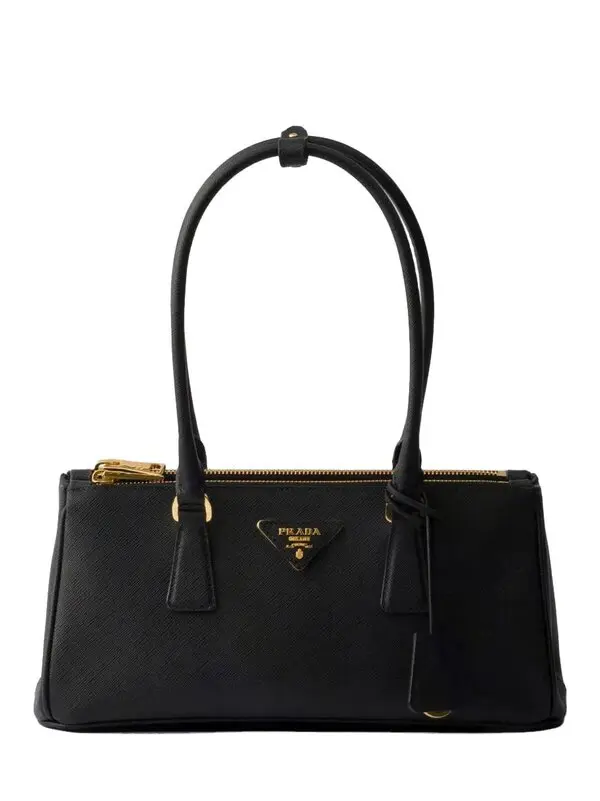 Prada Galleria Medium Leather Handheld Bag - Black