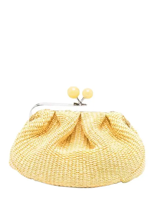 Max Mara Pasticcino Woven Clutch - Yellow