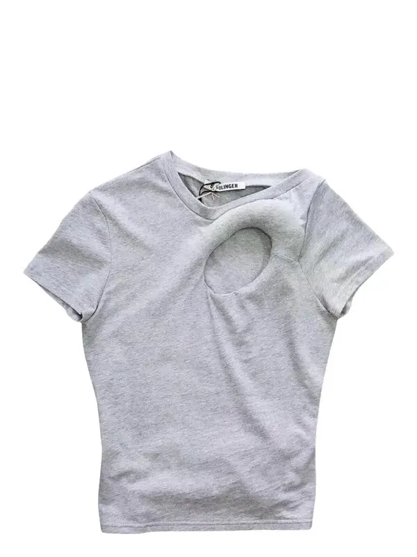 Ottolinger Cut-out Short-sleeved T-shirt - Grey