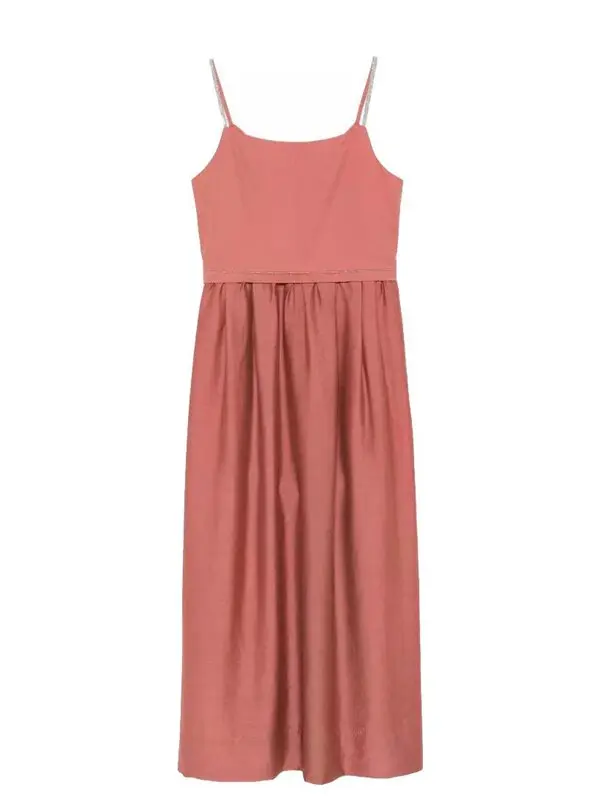 Peserico Bead-embellished Pleated Midi Dress - Pink