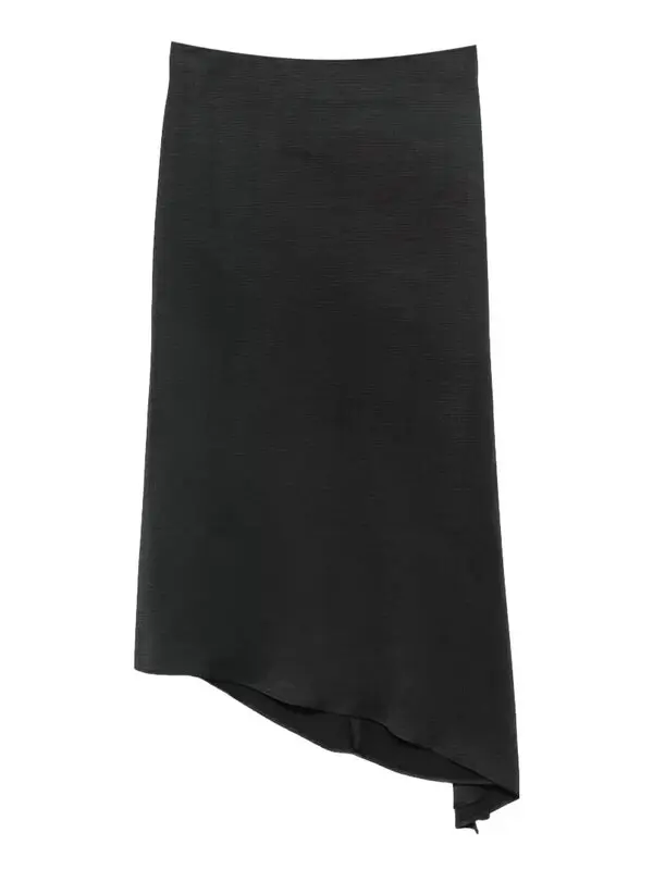 Peserico Asymmetric Hem A-line Skirt - Black