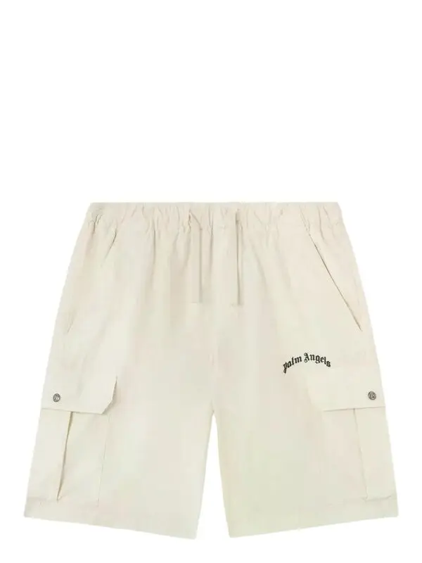 Palm Angels Logo-print Cargo Shorts - White
