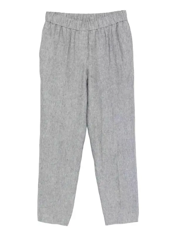 Peserico Tapered Trousers With Elasticated Waistband - Grey