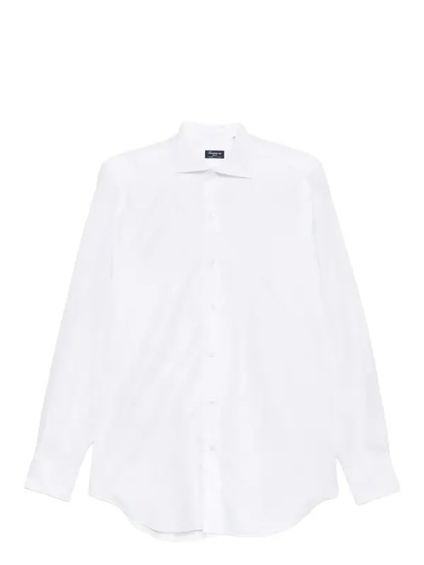 FINAMORE 1925 Spread-collar Button-up Shirt - White