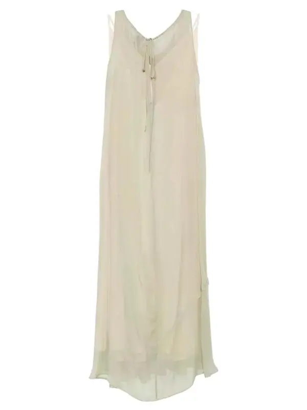 ALYSI Sheer Layered Maxi Dress - Green