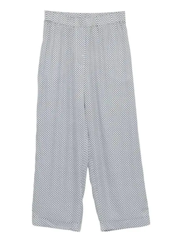 Peserico Geometric Print Trousers - White