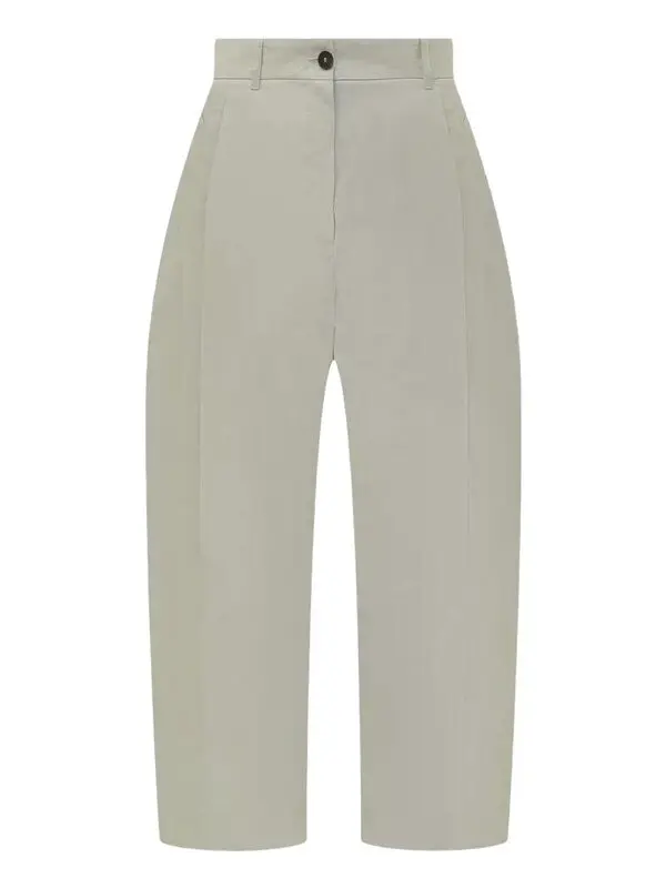Studio Nicholson Pleated Wide Leg Trousers - Grey