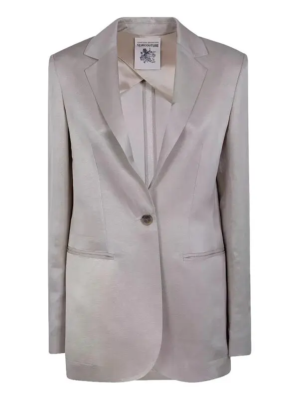SEMICOUTURE Ebony Single-breasted Blazer - Neutrals